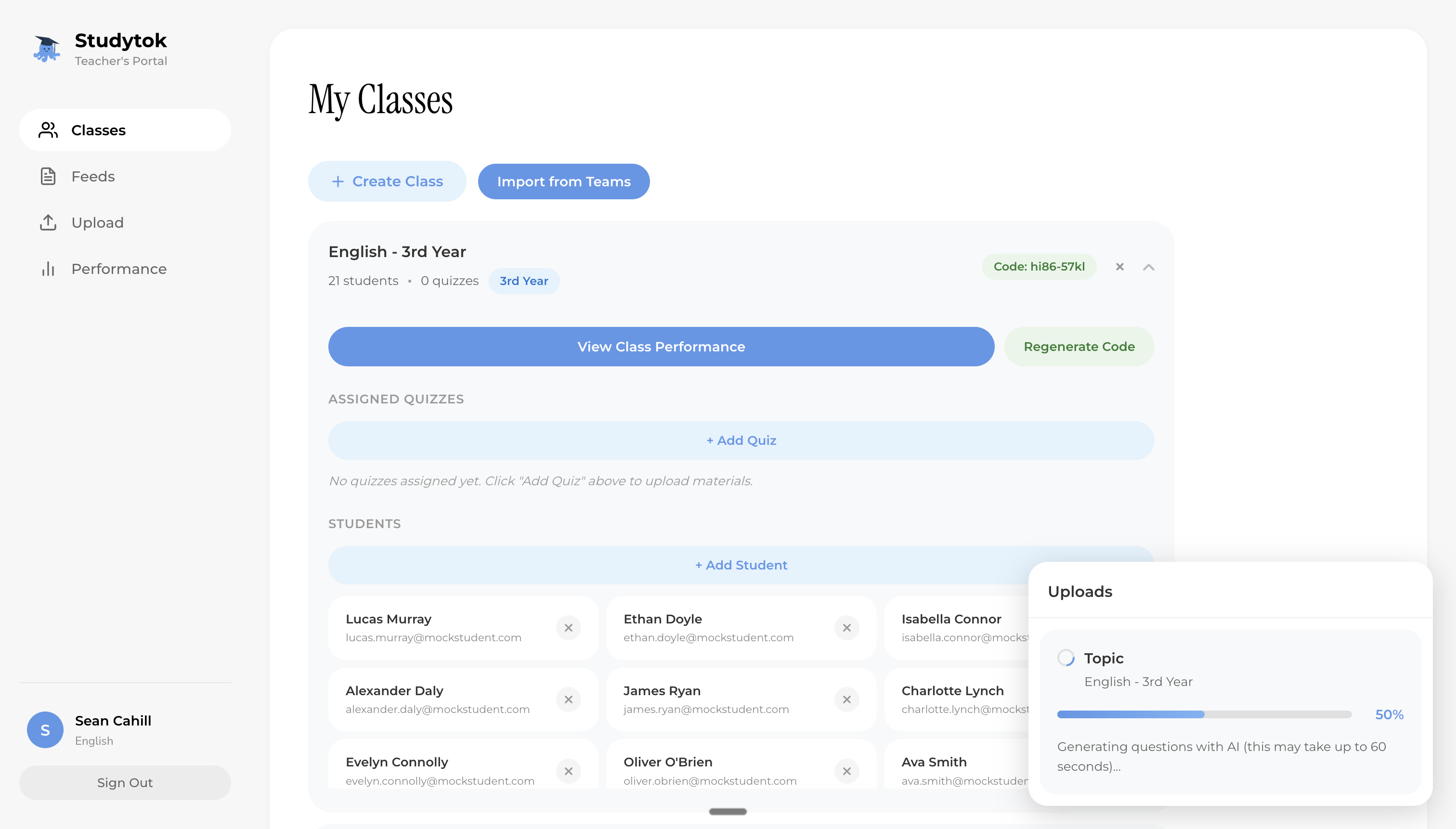 Studytok app screenshot